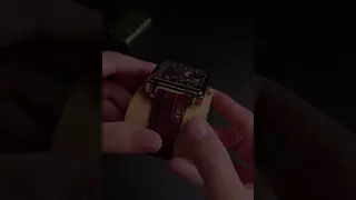Dragon‑Pattern Tonneau‑Case Men’s Quartz Watch with Leather Strap
