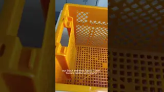 Stack and Nest Plastic Crates with Reinforced Bottom & Ventilation Design