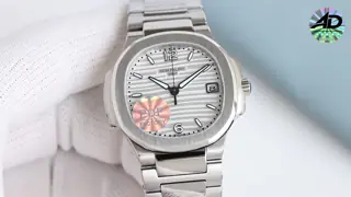 35mm Stainless Steel Square Cushion Watch White Striped Dial