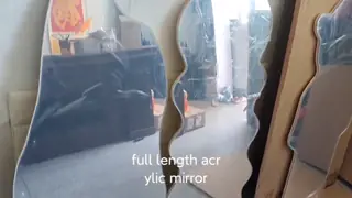 Frameless Wavy Acrylic Wall Mirror