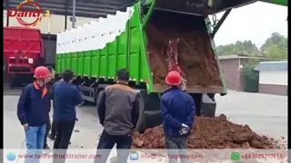 3 Axles 45CBM Compactor Garbage Trailer Operation Video | Municipal Waste Transfer Solution