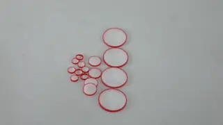 Mini Round Mesh Filter Screen with Red Rubber Edge for Filtration