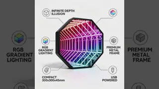 Octagon infinity mirror abyss light