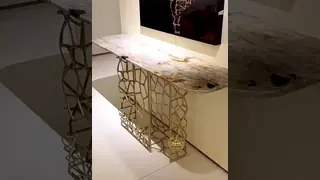 Luxury Italian Marble Corner Table for Modern Entryways