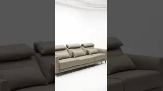 Modern Recliner Sofa with Soft Textured Upholstery and Slim Arms – Washable
