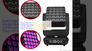 25x12W RGBW Pixel Matrix Moving Head Professional Lighting