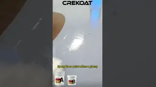 This is epoxy floor paint giving the floor a second life.