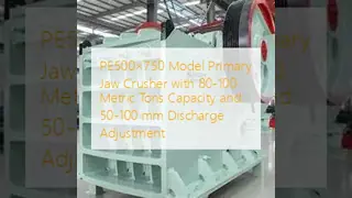 PE500x750 Jaw Crusher 100 Tons Per Hour Primary Crushing