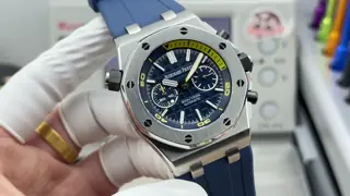 Audemars Piguet Royal Oak Offshore Chronograph Blue Dial Rubber Strap Watch