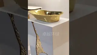 Luxury Golden Bathroom Wash Basin Modern Stainless Steel wash basin