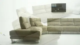 Stain Resistant Luxury Sectional Recliner Sofa Adjustable Seat Depth For Villa Home