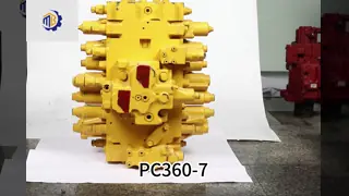PC360-7 Hydraulic Main Control Valve 723-41-08100 Iron Excavator Control Valve Yellow