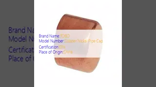 Threaded Copper Pipe Cap 150 PSI Leak Proof Seal