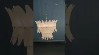 Glass Drum Foyer Chandelier Titanium Gold Hotel Villa Entrance Warm Luxury Pendant Light Fixture Dem