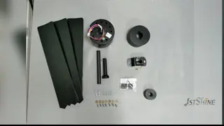 52 Inch Modern Black Ceiling Fan with Solid Wood Blades