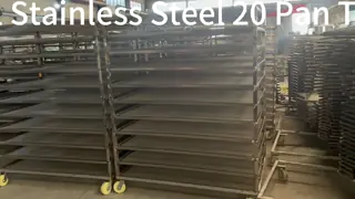Bread Trolley Cart Shelves Bakery Rack with 20 pan aide load bun