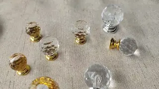 Acrylic crystal ball handle fruit tray transparent handle gift box handle French furniture hardware