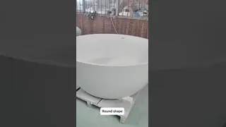 Round shape solid surface bathtub