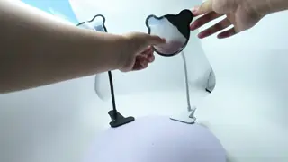 Privacy clip on desk mirror
