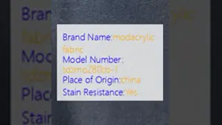 High Performance Modacrylic Fabric Fire Resistant Textile