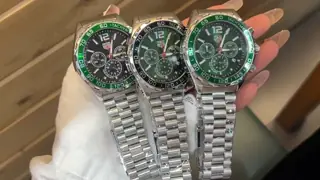 Luxury Green Dial Chronograph Men's Quartz Wrist Watch