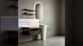 Custom Printed Freestanding Column Sink for Modern Bathrooms