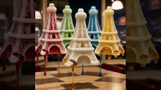 Eiffel Tower Wax Bottle Candy Unique French Fruit Sweets