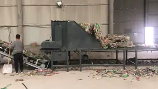 PET bottle crushing, cleaning and drying production line
