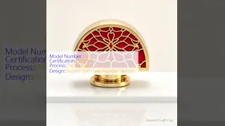 Luxury Hollow Floral Zamac Perfume Cap Gold Red Enamel