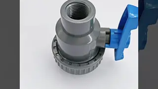 PN16 PVC Single Union Threaded Ball Valve for Farm Irrigation & Industrial Cold Water Pipe
