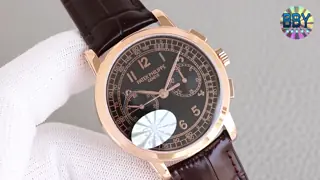 Patek Philippe 5070J Rose Gold Black Dial Chronograph Watch