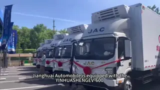 ✨ Power & Precision: Yinhuasheng EV-680 x 35m³ Refrigeration Units  JAC Refrigerated Trucks ✨