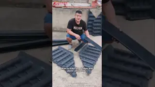 Durable Traditional Chinese Plastic Roof Tiles for Gazebos-Hip Ridge Installation