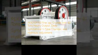PEX250 750 Fine Jaw Crusher 40 Tons Per Hour Output