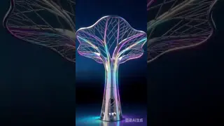 Hollow Stainless Steel LED Glowing Tree Sculpture Outdoor Landscape Public Art Installation
