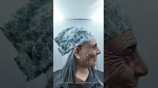 Realistic Old Witch Latex Mask with Long Hair for Halloween & Horror Cosplay