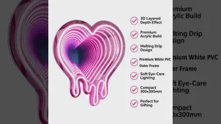 melting dripping heart infinity mirror light