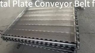 Stainless Steel Slat Chain Link Perforated Metal Plate Conveyor Belt with Hole