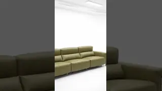 Modern Recliner Sofa with Power Footrest and Slim Metal Legs – Zero Wall