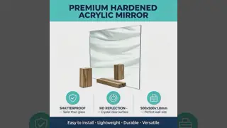 Hardened acrylic mirror sheet