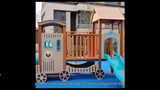 plastic combination slide outdoor playground equipment