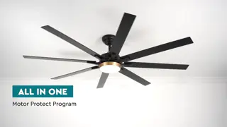 65 Inch Modern 8 Blade Ceiling Fan with LED Light