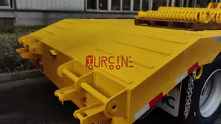 3 Axle 60 Ton Low Bed Trailer for Heavy Equipment Transport