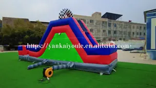 Racing Car Inflatable Obstacle Course for Kids Parties
