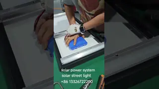 Black integrated solar street light production in progress