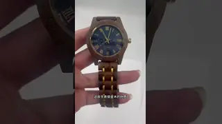Vintage Walnut Wood Men Watch Multi-Functional Calendar Quartz Wrist Watch Display