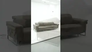 Modern Recliner Sofa with Adjustable Headrests and Metal Frame – High Back