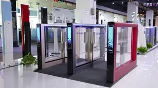 See R3412 Why Choose Automatic Steel Turnstile Secure Facial Recognition Swing Barrier Gate LA3217