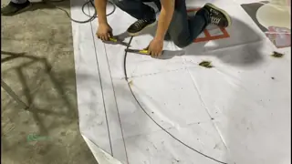 Factory Workshop Process: Welding Stable Frame for Outdoor LED Light Installations