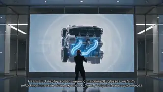 Passive 3D display screen, wearing 3D glasses, the screen shows you ultra-high stereoscopic images